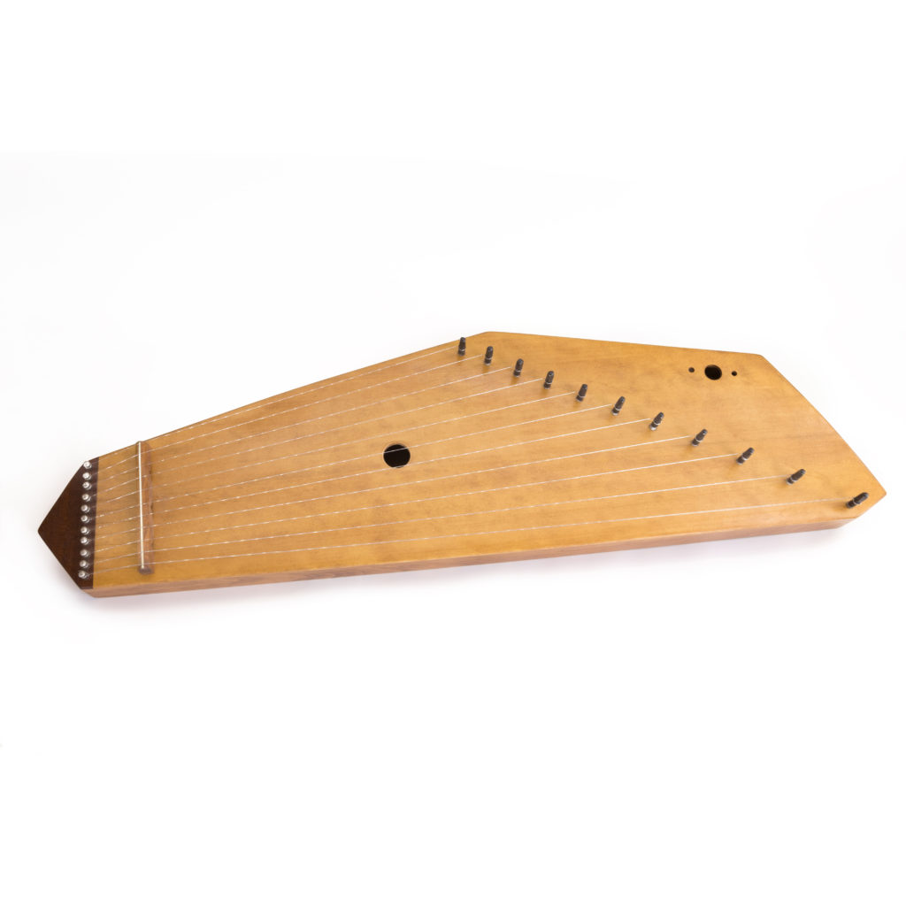 12 string Lithuanian Kankles folk musical instrument.